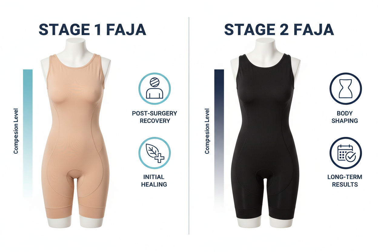 The Ultimate Guide Stage 1 vs. Stage 2 Faja After Lipo & BBL surgery ...